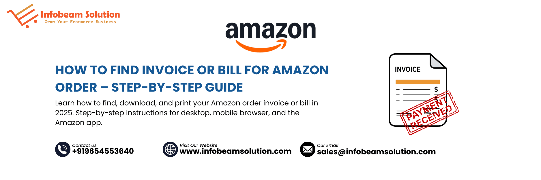 How to Find Invoice or Bill for Amazon Order - Infobeam Solution